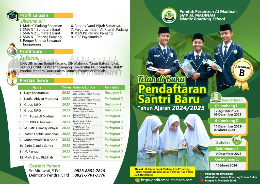 Informasi PPDB | PONPES SMP SMA MADINAH